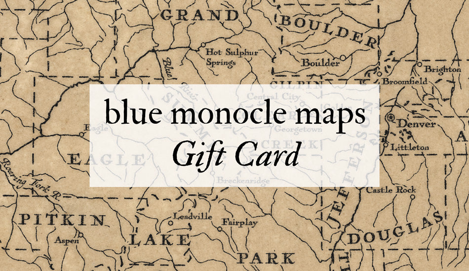 Blue Monocle Maps Gift Card