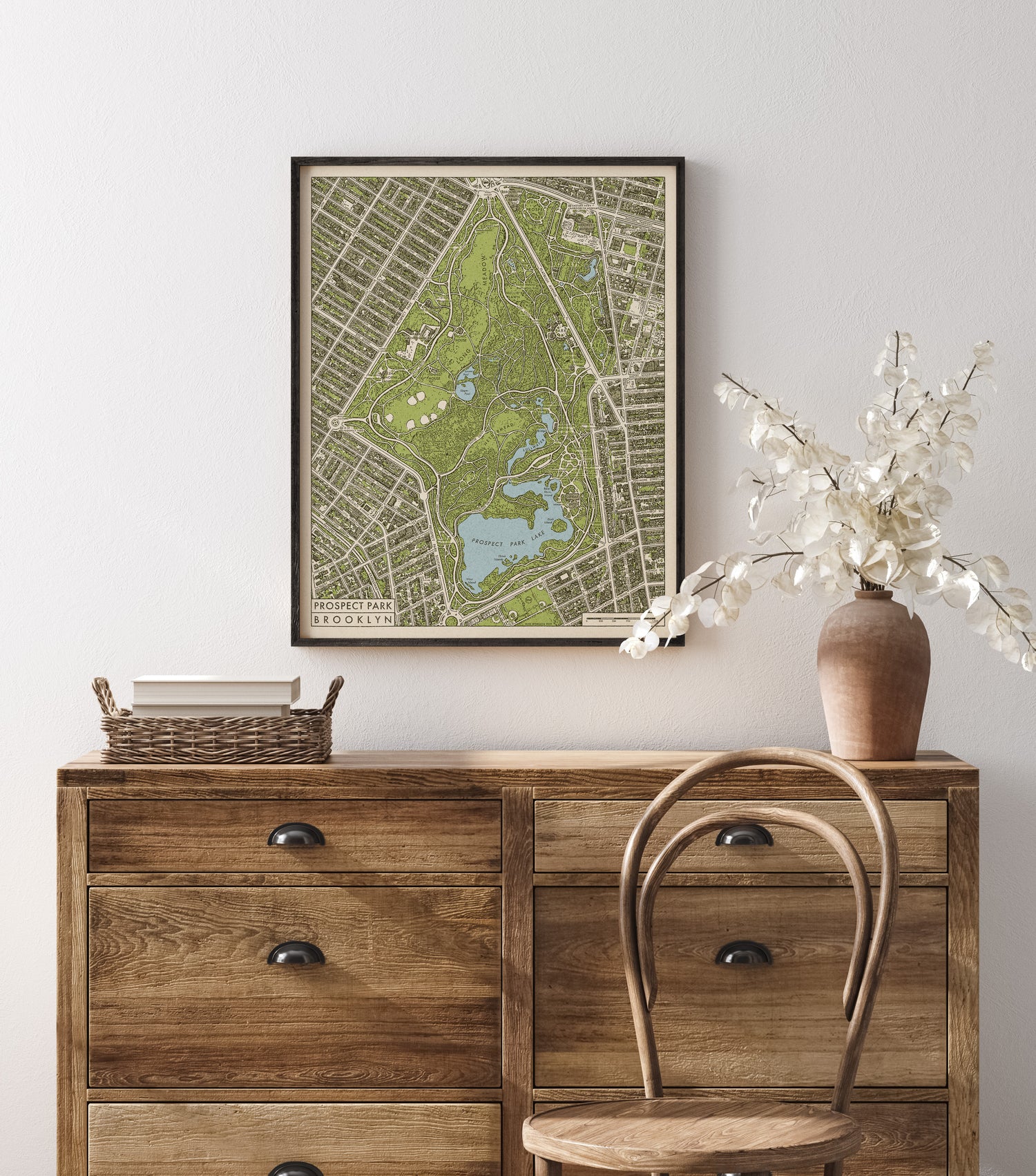 Prospect Park Map Art Print, Brooklyn, New York City – Blue Monocle Maps