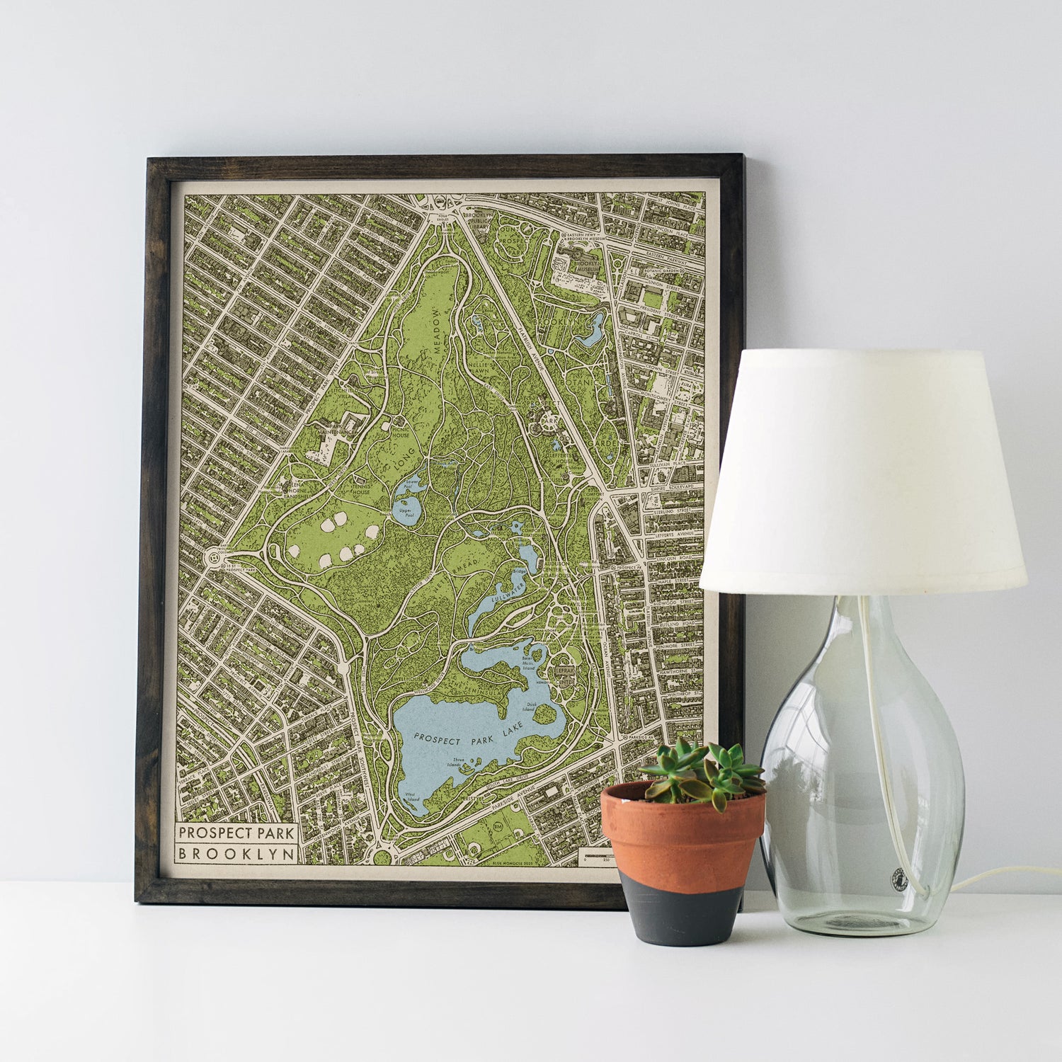 Prospect Park Map Art Print, Brooklyn, New York City – Blue Monocle Maps