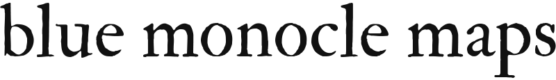 Blue Monocle Maps - Vintage and Modern Map Art